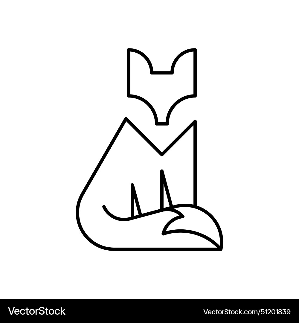 Fox logo Royalty Free Vector Image - VectorStock