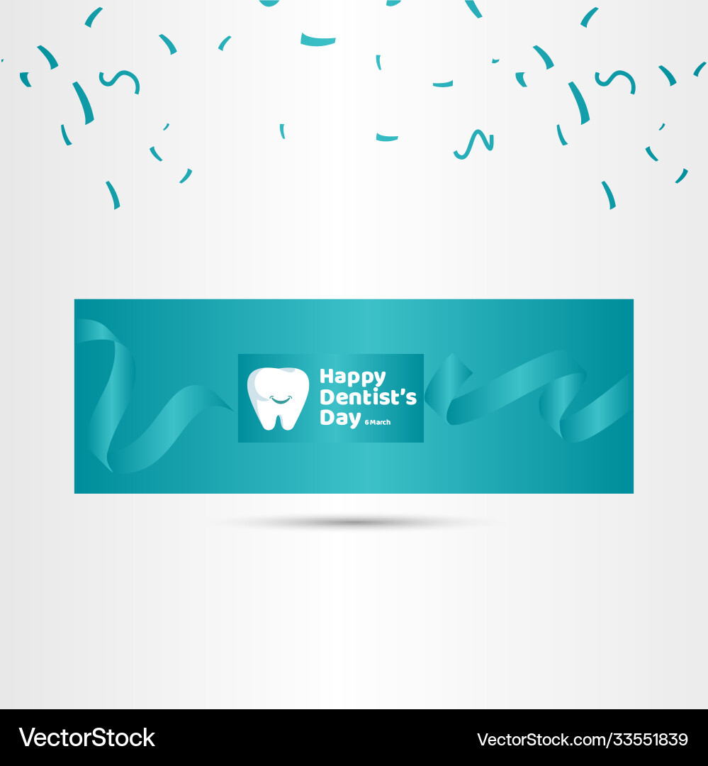 Happy dentists day template design Royalty Free Vector Image