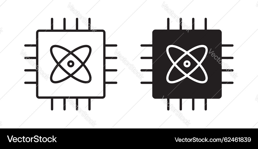 Quantum Computing Icons - Line Art – Royalty-Free Vector | VectorStock