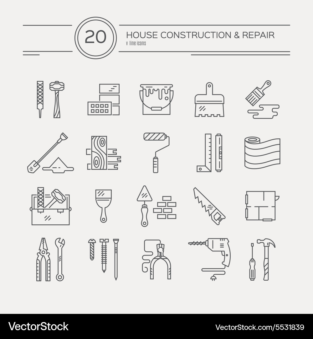 Repair icons Royalty Free Vector Image - VectorStock