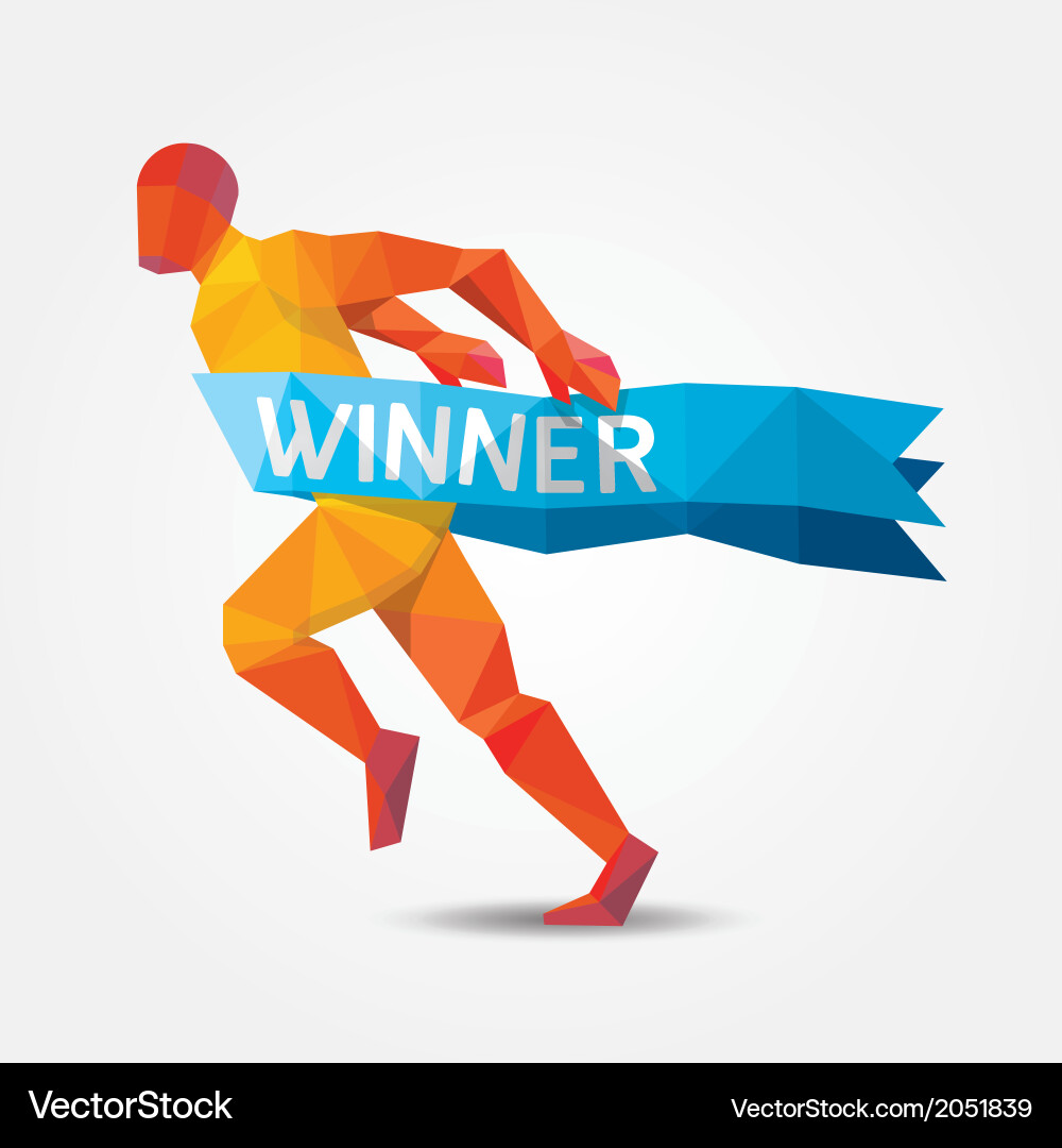 Running geometric concept design colour Royalty Free Vector