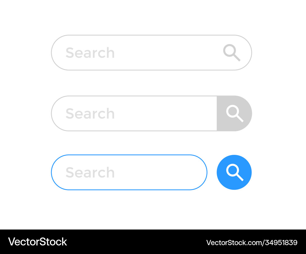 Search bar web page internet browser element Vector Image