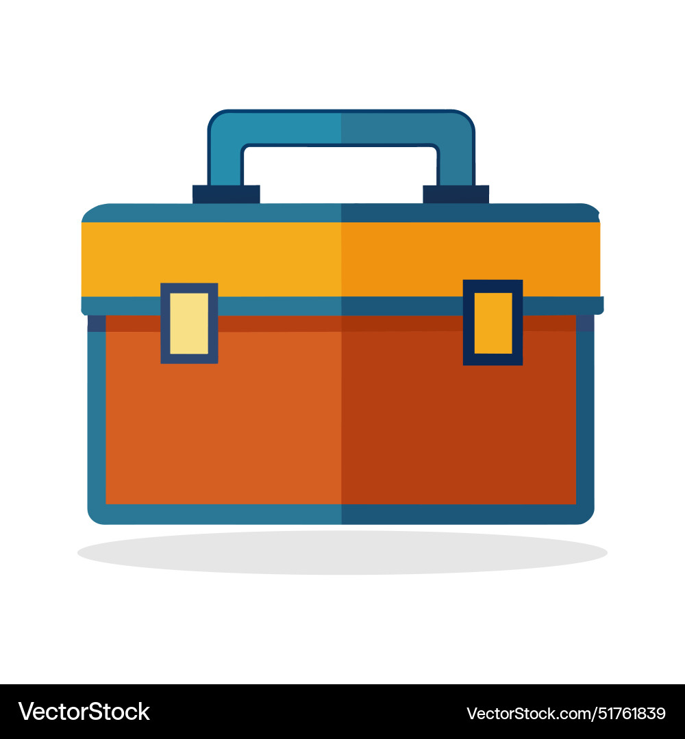 Simple bag flat on white background Royalty Free Vector