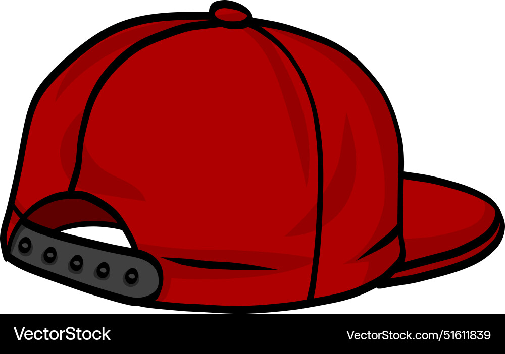 Snapback cap backward hat icon Royalty Free Vector Image