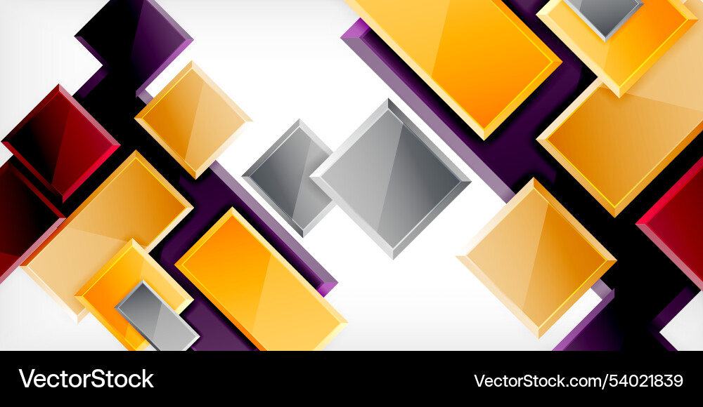 Square shape color abstract geometry Royalty Free Vector