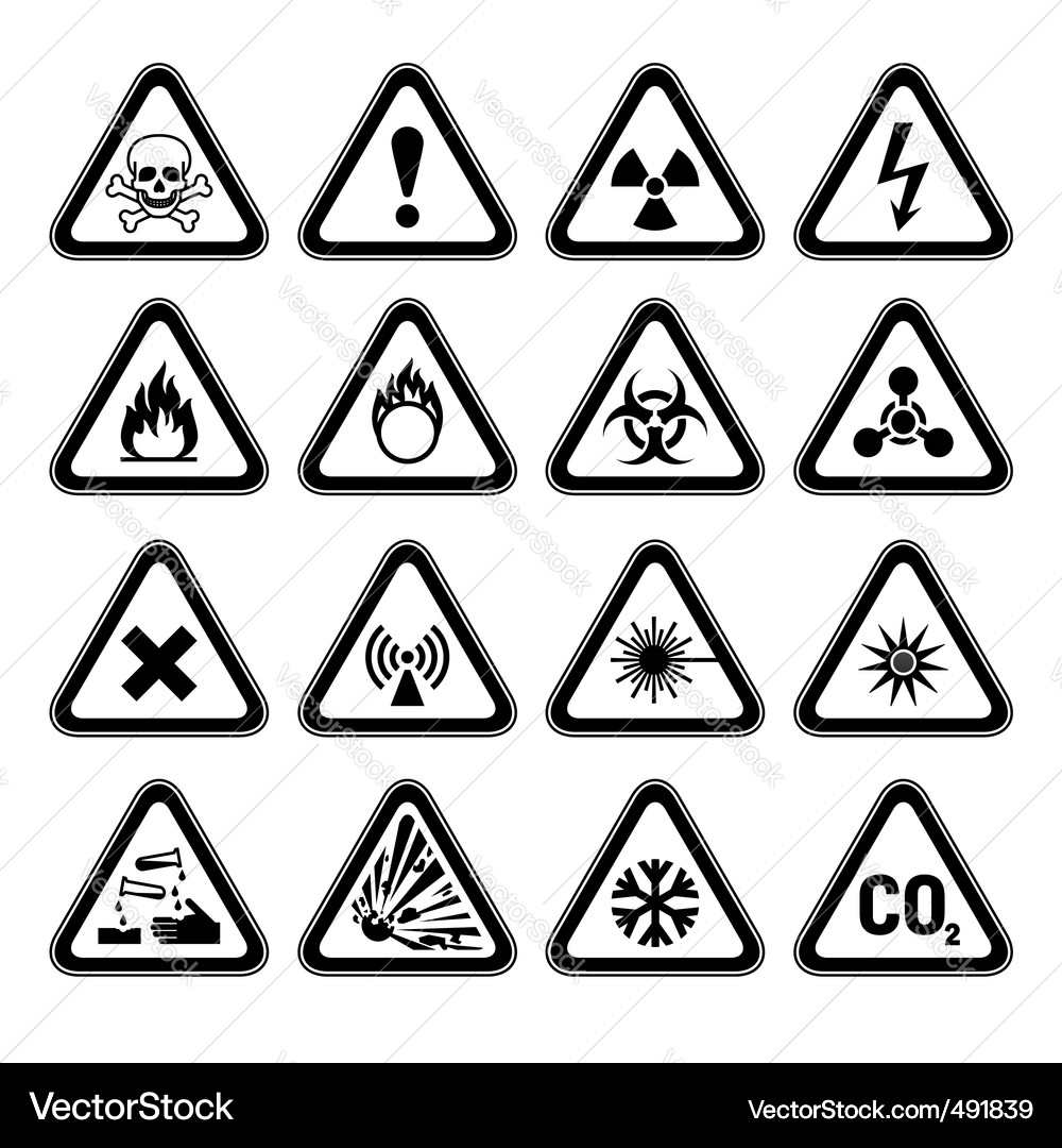Warning signs Royalty Free Vector Image - VectorStock