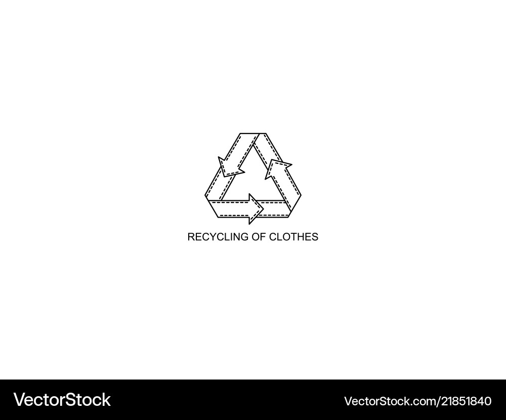 Clothing Recycling Icon - Circular Arrow Vector Image