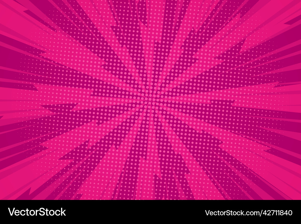 Comic dynamic pink background Royalty Free Vector Image