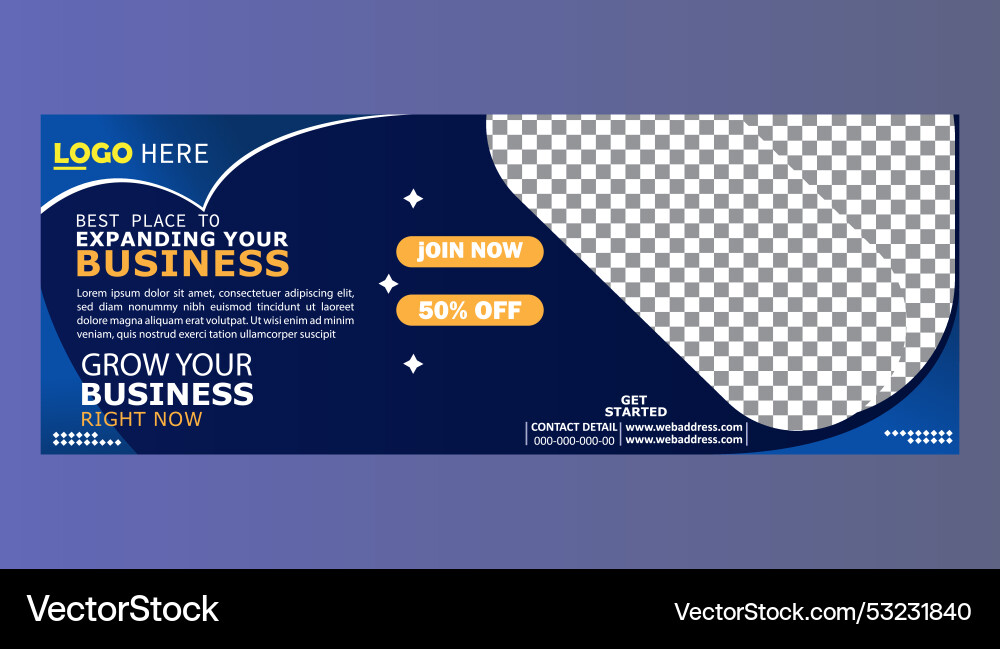 Facebook cover design Royalty Free Vector Image