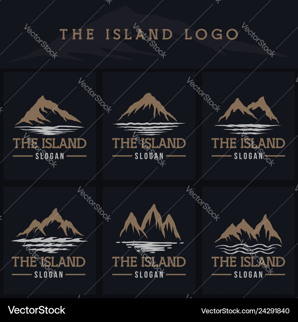 Island logo Royalty Free Vector Image - VectorStock
