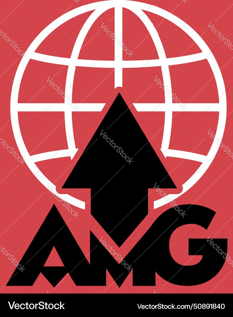 Logo templet with letters amg Royalty Free Vector Image