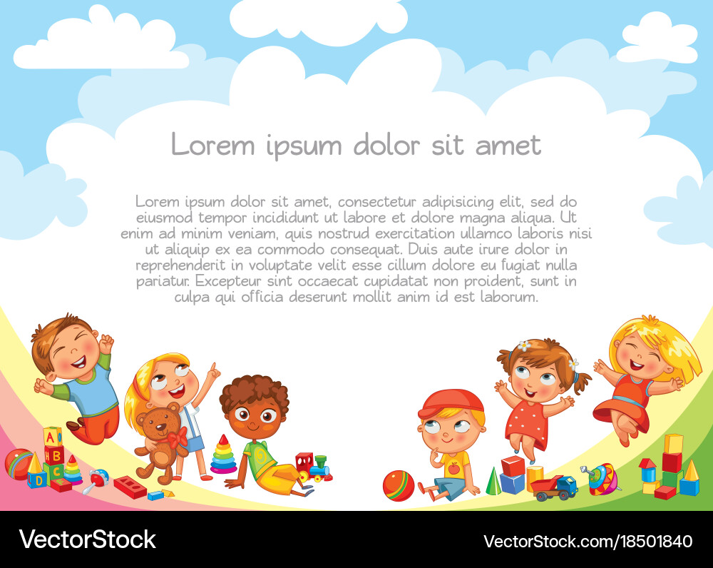 Playground template for advertising brochure Vector Image