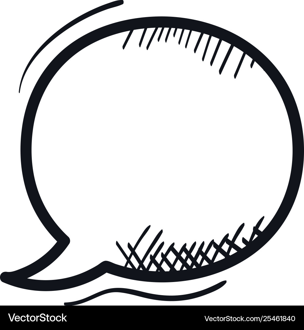 Speech bubble message drawing Royalty Free Vector Image