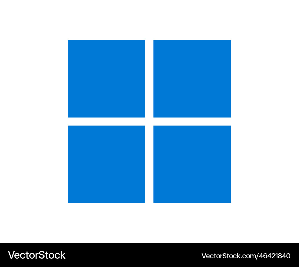 Windows microsoft brand logo symbol blue design Vector Image