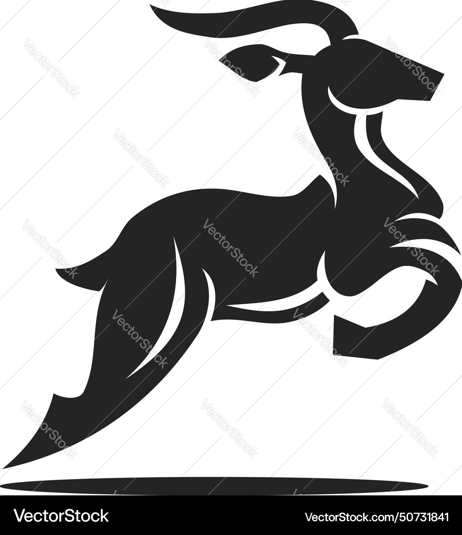 Gazelle logo template isolated brand identity Vector Image