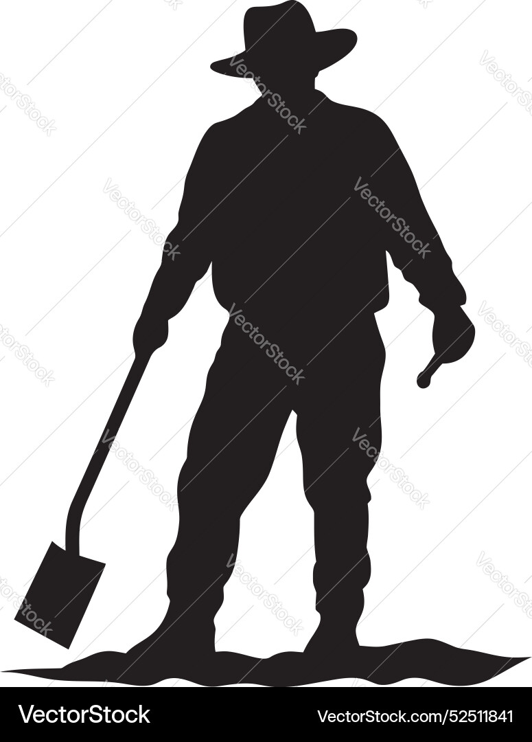 Harvest harmony iconic farmer emblem sow Vector Image