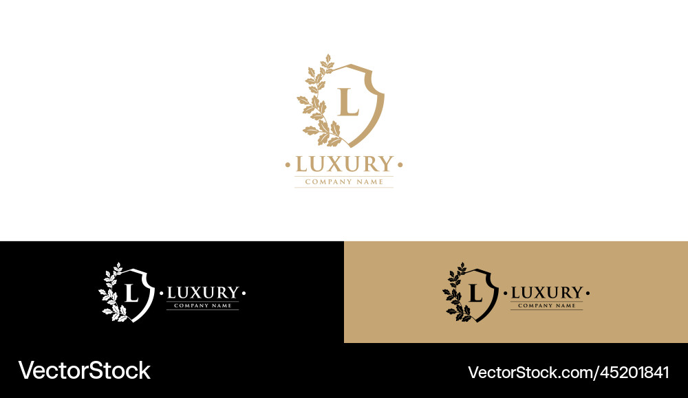 Luxury crest logo Royalty Free Vector Image - VectorStock