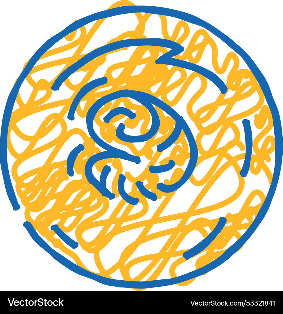 Mars polar ice caps planet icon doodle Royalty Free Vector