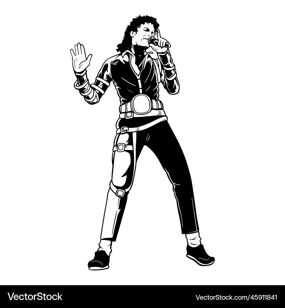 Michael Jackson Concert Performance Royalty Free Vector