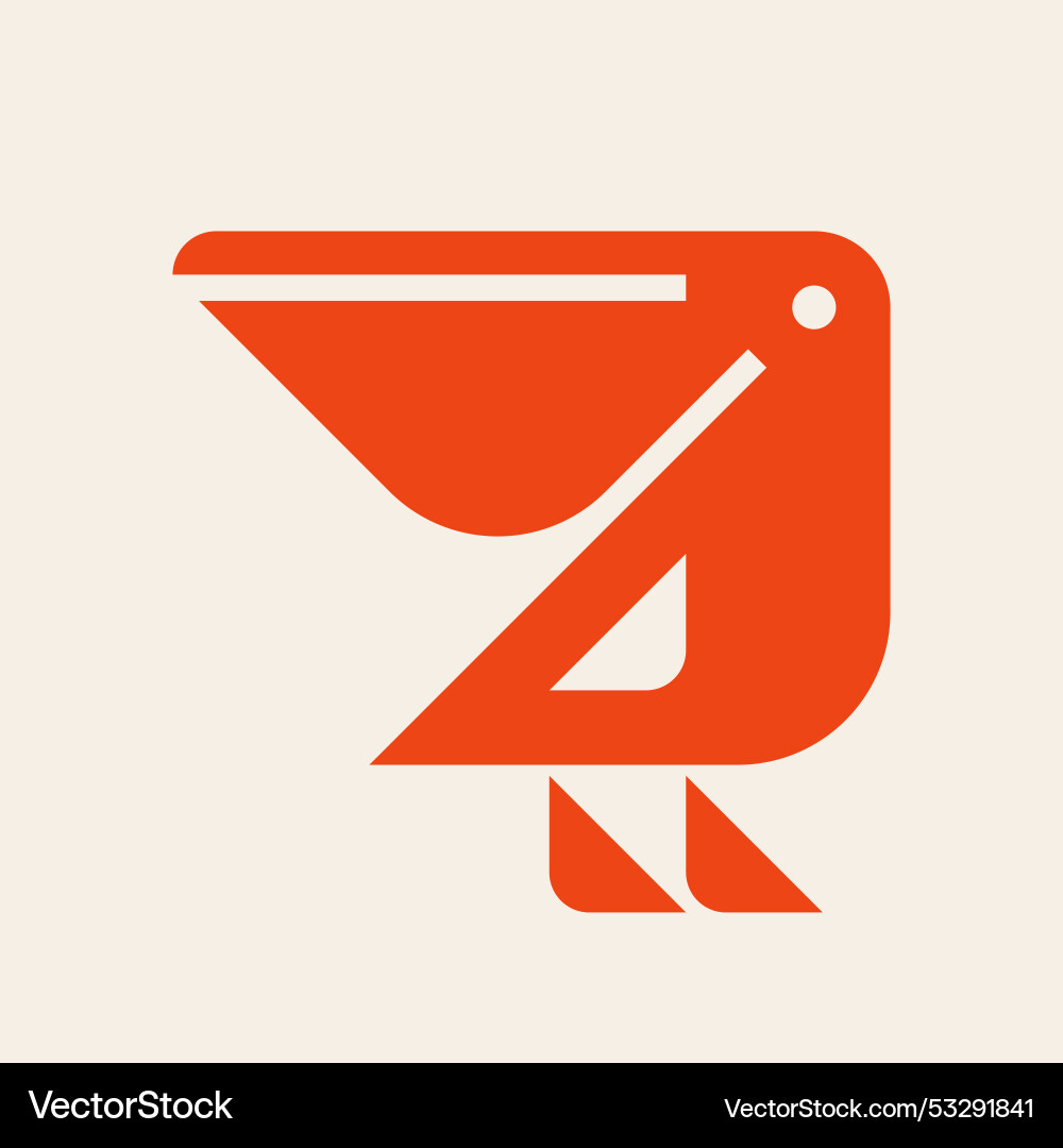 Pelican logo Royalty Free Vector Image - VectorStock
