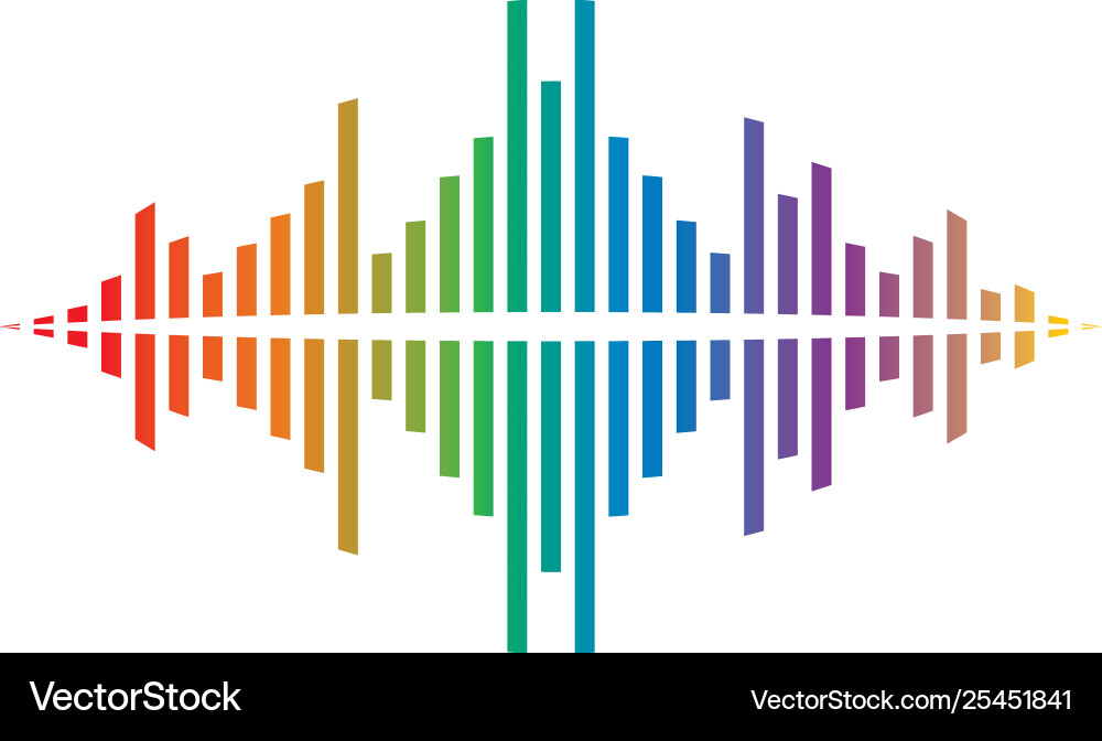 Sound Wave Icon - Audio Spectrum Royalty Free Vector Image