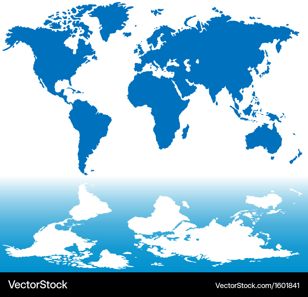 Stylized world map Royalty Free Vector Image - VectorStock