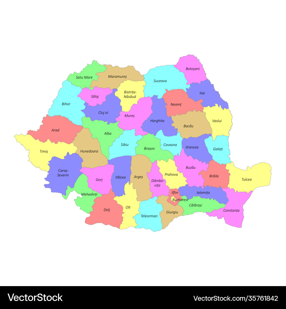 Detaillierte Rumänien Karte mit regionalen Grenzen