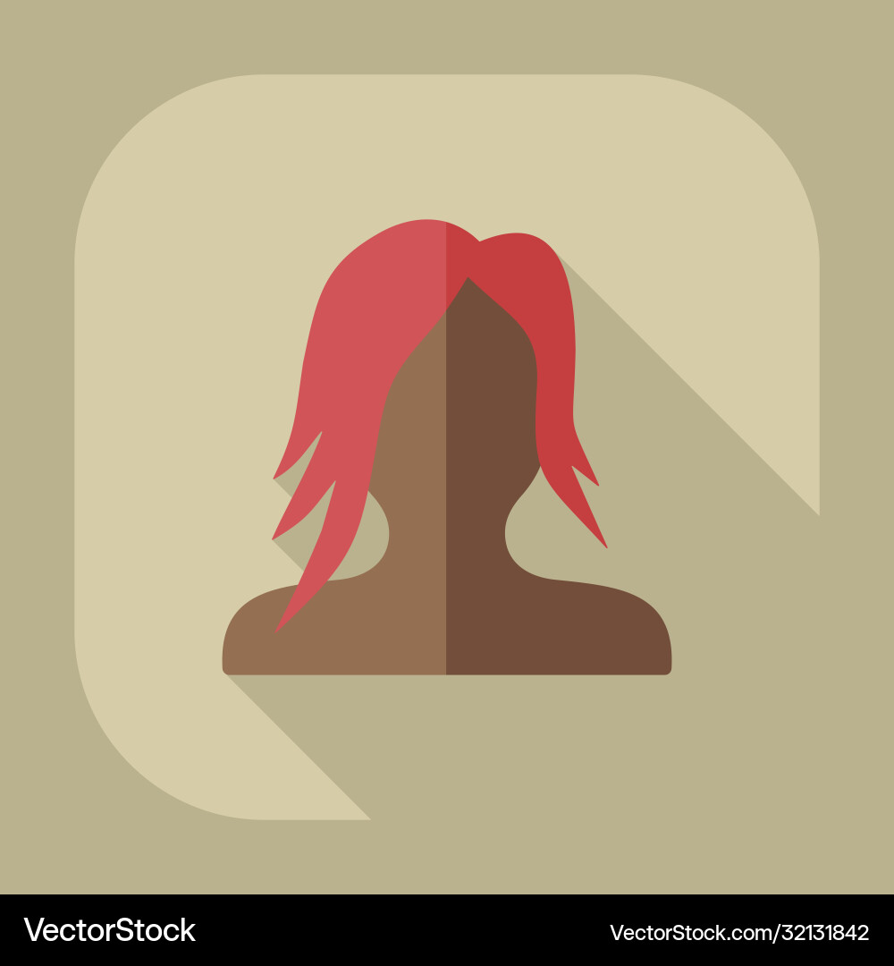 Flat modern design with shadow man silhouette Vector Image