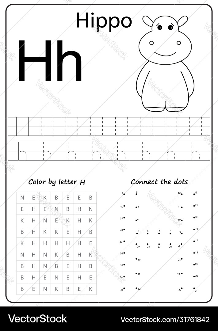 Letter H Worksheet
