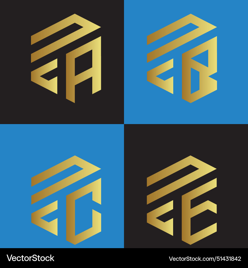 Luxury-3-letter-logo-designncancbnccncd Royalty Free Vector