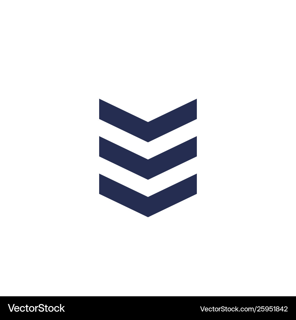 Military rank chevron Royalty Free Vector Image
