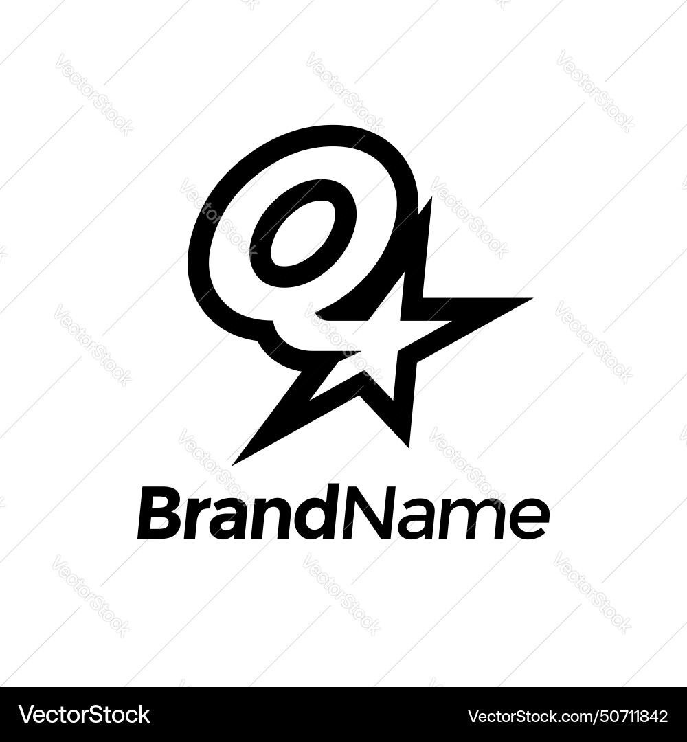 Modern and stylist initial q star logo Royalty Free Vector