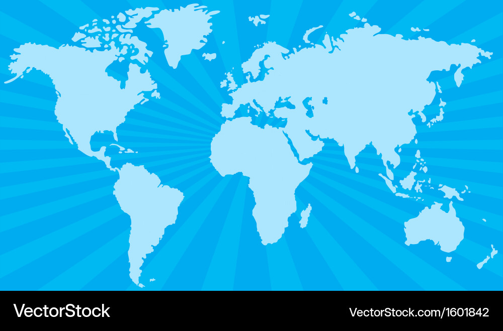 Stylized world map Royalty Free Vector Image - VectorStock