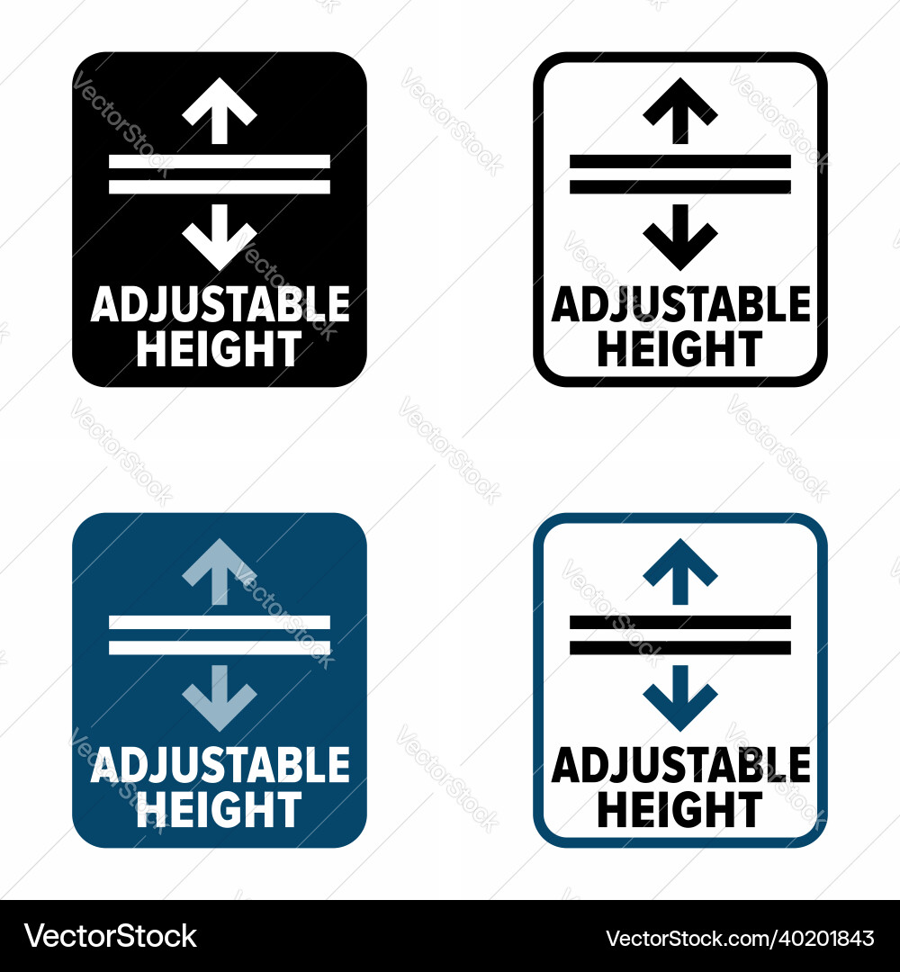 Adjustable height information sign Royalty Free Vector Image