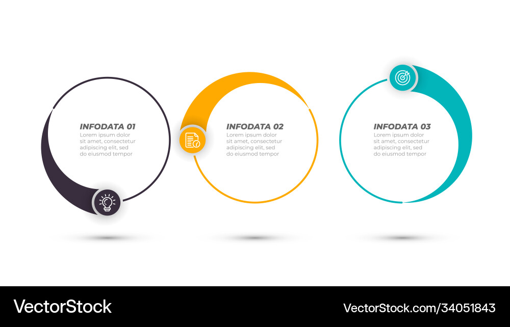 Business infographic circle label design template Vector Image