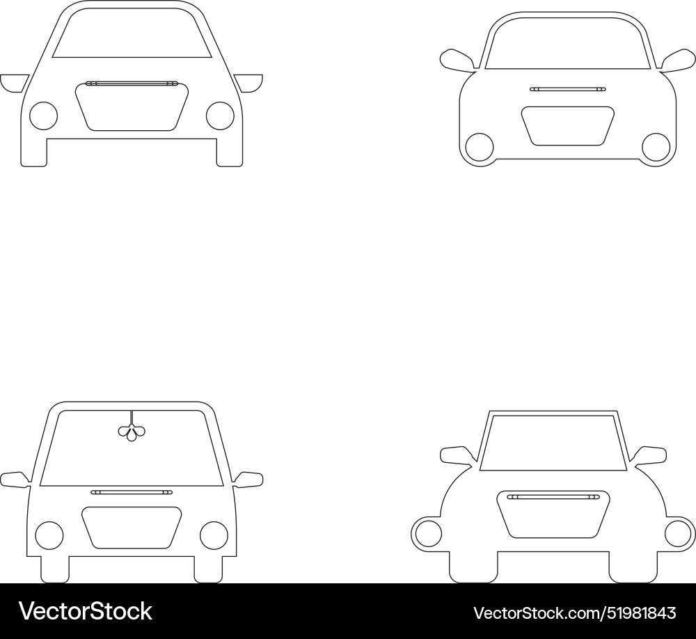 Car line icon set Royalty Free Vector Image - VectorStock