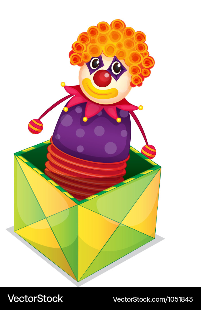 Joker in a box Royalty Free Vector Image - VectorStock