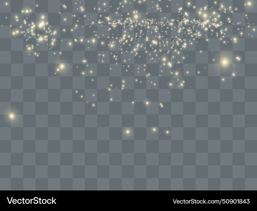 Yellow dust beautiful light flashes Royalty Free Vector