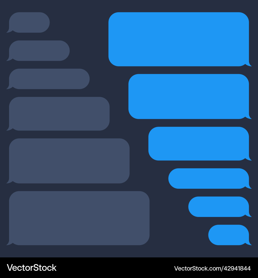 Blank various message bubbles chat or messenger Vector Image