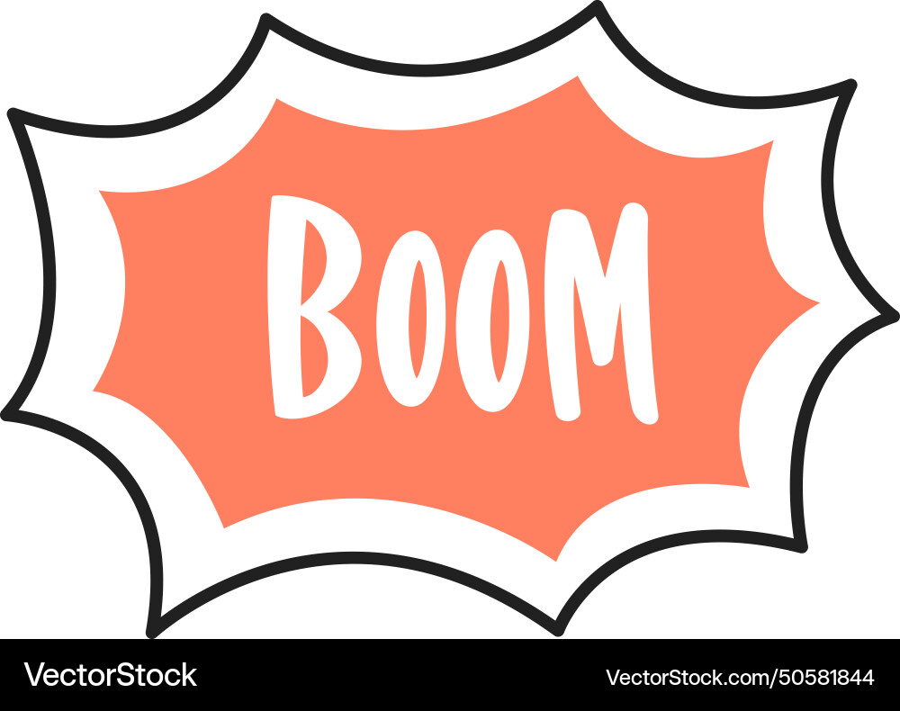 Boom speech bubble Royalty Free Vector Image - VectorStock