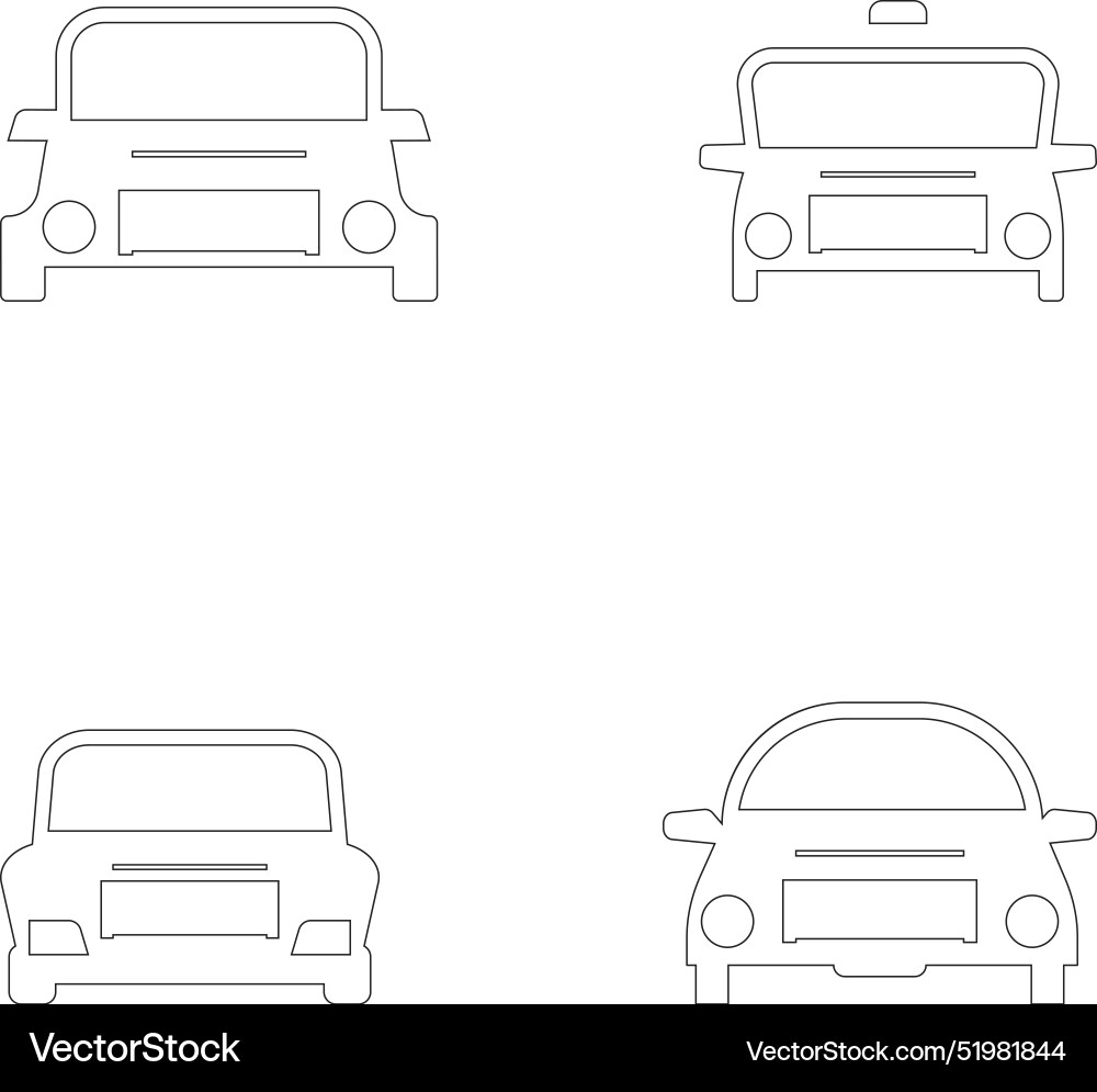 Car line icon set Royalty Free Vector Image - VectorStock
