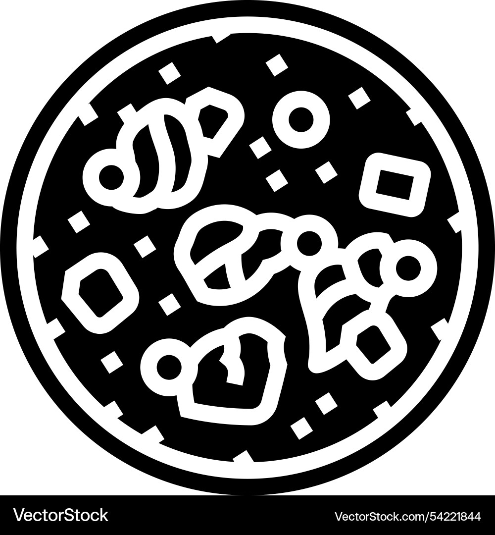 Chowder fish glyph icon Royalty Free Vector Image