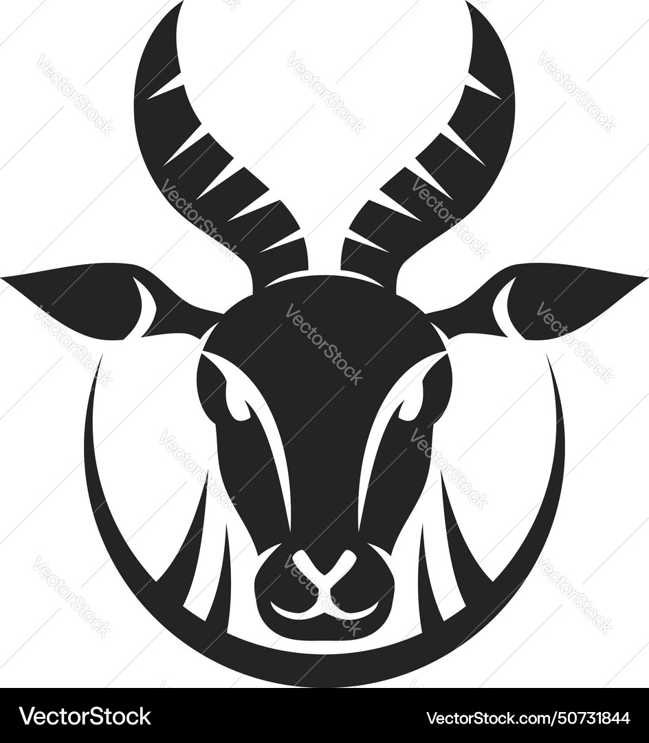 Gazelle logo template isolated brand identity Vector Image
