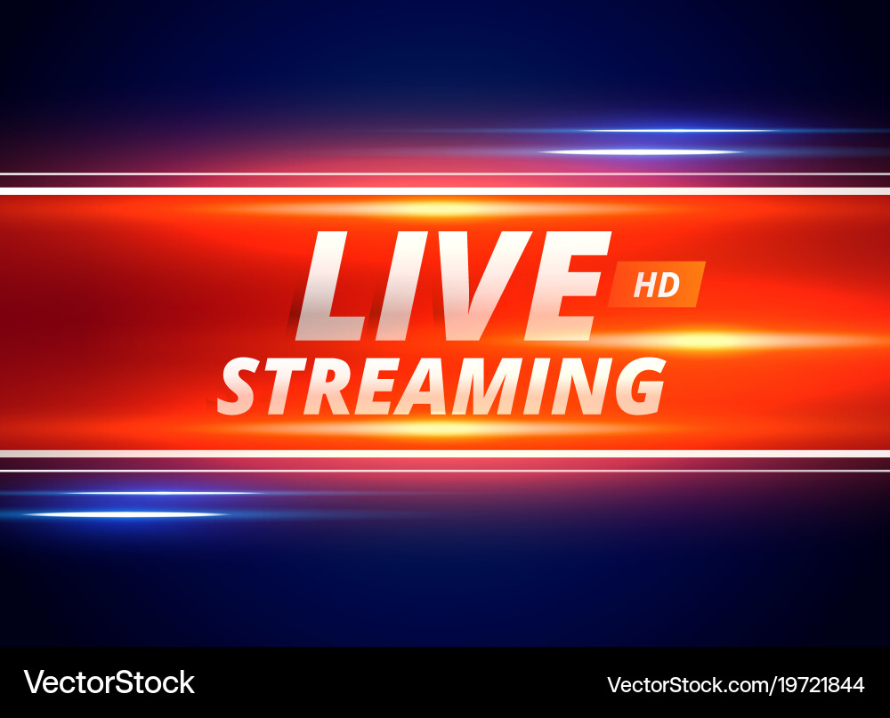 Live streaming concept design for news channels Vector Image