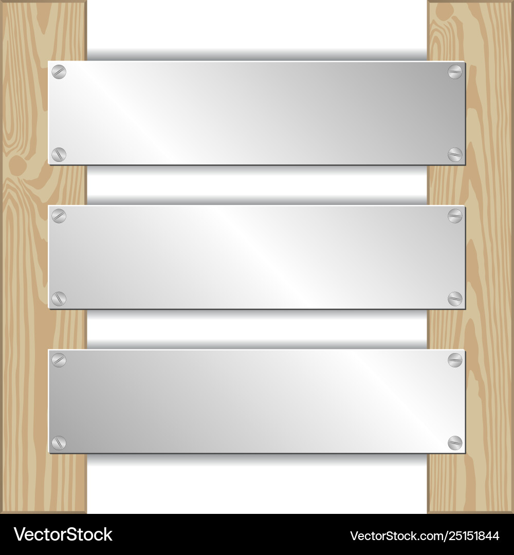 Metal plaques Royalty Free Vector Image - VectorStock