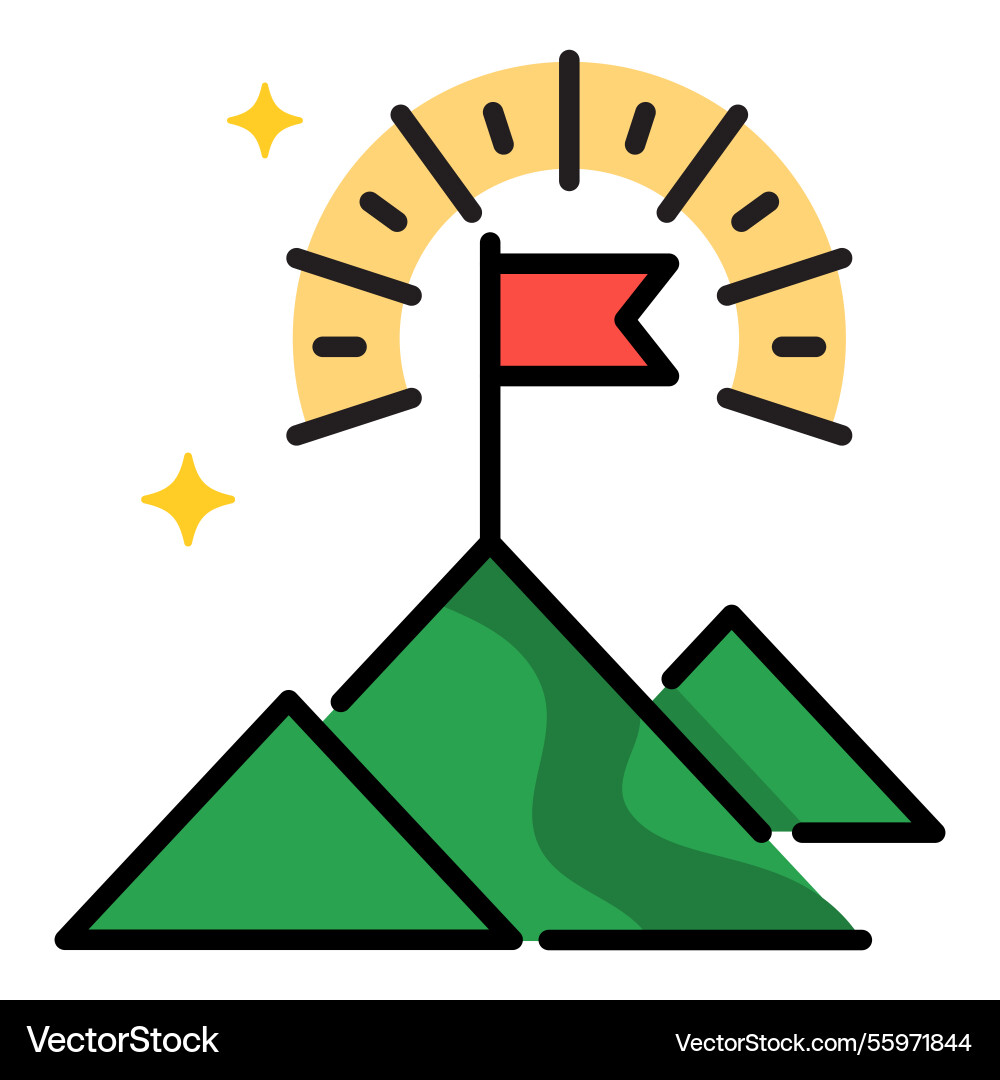 Motivation color icon Royalty Free Vector Image