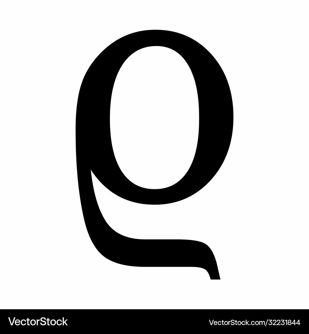 Rho variant greek letter icon Royalty Free Vector Image