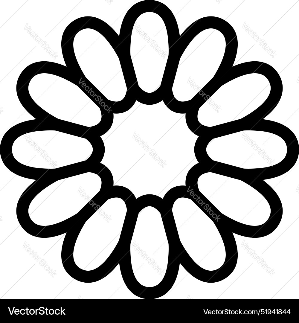 Simple black and white line art drawing Royalty Free Vector