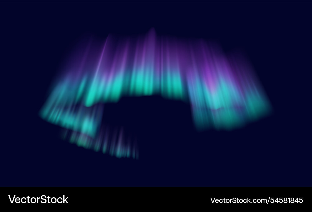 Aurora borealis spectacle realistic Royalty Free Vector