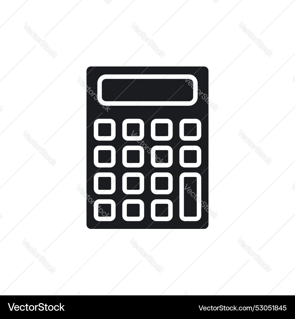 Calculator icon set accounting calculate symbol Vector Image